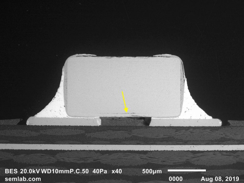 MLCC Knit Line Related Failures - SEM Lab Inc.